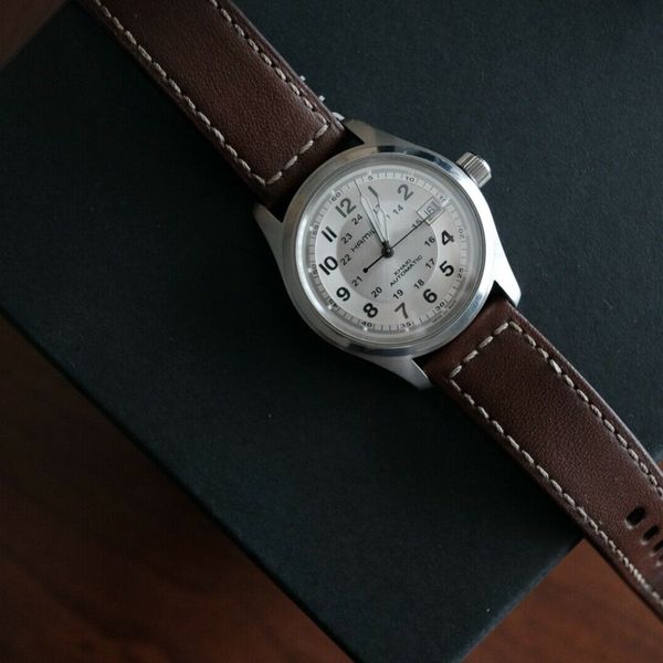 Hamilton Khaki Field Automatic Men's Watch H70455553 Silver Pre-owned ...