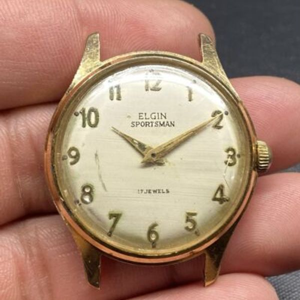 Elgin Sportsman 17 Jewels Vintage Swiss Made Men's Watch - Repair ...