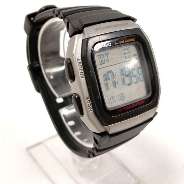 Casio W-96H Digital Watch 10-Year Battery Illuminator Black Strap ...