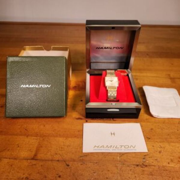 VINTAGE 1960s Hamilton Thinline 6500 10k RGP Mechanical New Old Stock ...