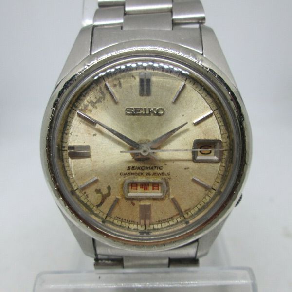 VINTAGE SEIKO SEIKOMATIC DOLPHIN 6206-8100 DAYDATE STAINLESS STEEL MENS ...