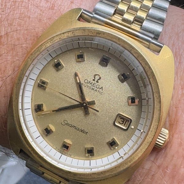 1970's Omega Seamaster Automatic Jumbo 39mm Gold Filled / Steel ...