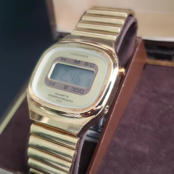 [WTS] Vintage Longines Gold Electroplated Quartz Chronograph Swiss ...
