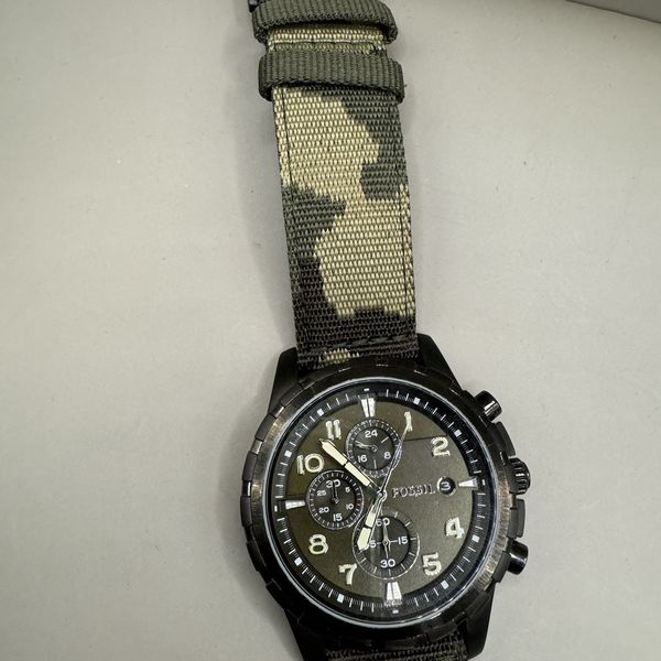 Fossil FS4629 Chronograph Camo Watch Used | WatchCharts Marketplace