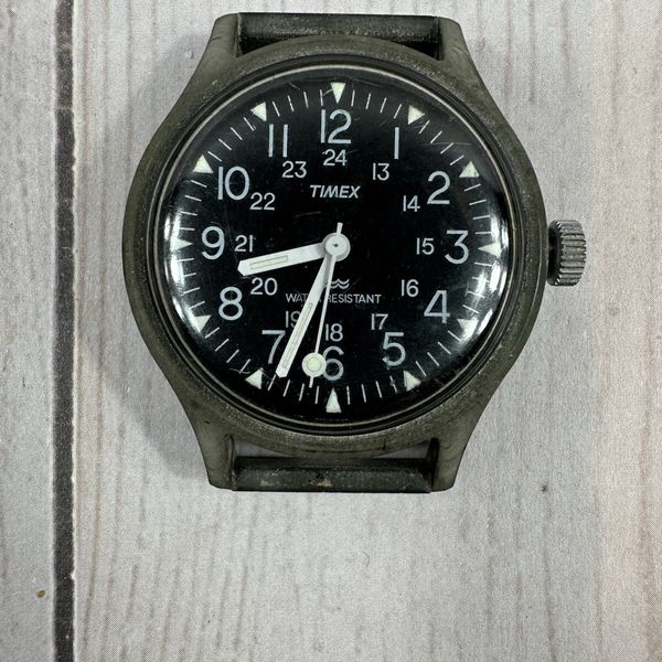 Vintage 1980's Timex Manual Wind Men's MacGyver Military Watch ...