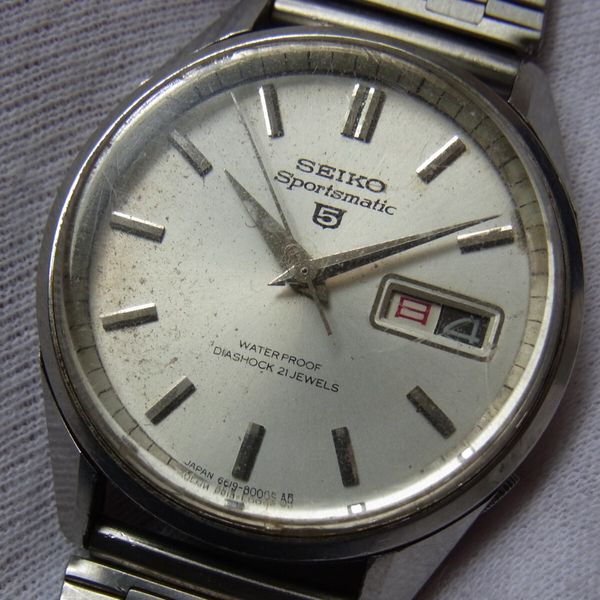 SPAZZATURA! SEIKO SPORTSMATIC 5 VINTAGE 6619-8050 AUTOMATICO 21 JEWEL UOMO SPAZZATURA ...