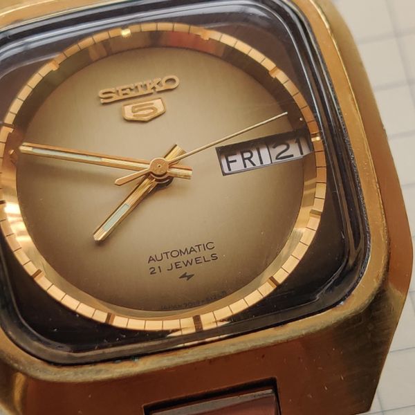 [WTS] Vintage //RARE// Seiko 5 JDM 1976 /7019-5090/ GOLD Square ...