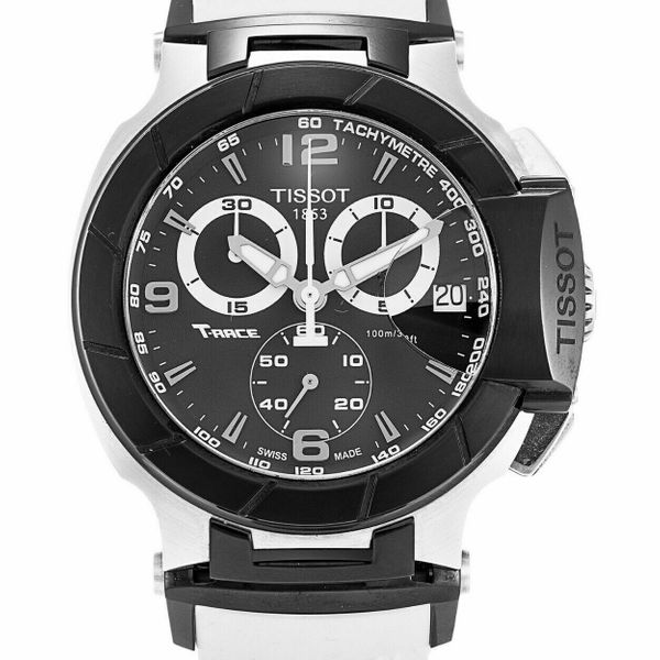 Tissot T-Race White Rubber Men's Chronograph Watch #T048.417.37.057.00 ...