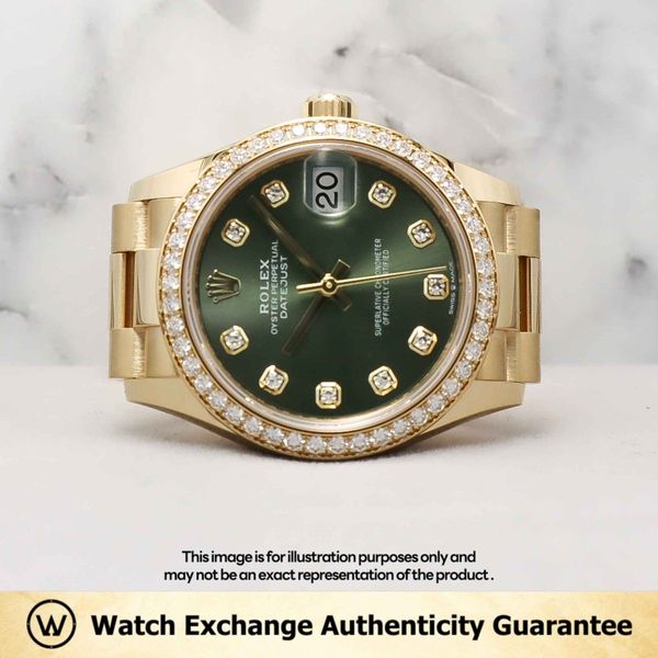 New May 2025 Rolex Datejust President 278288RBR Olive Green w 10 Points ...
