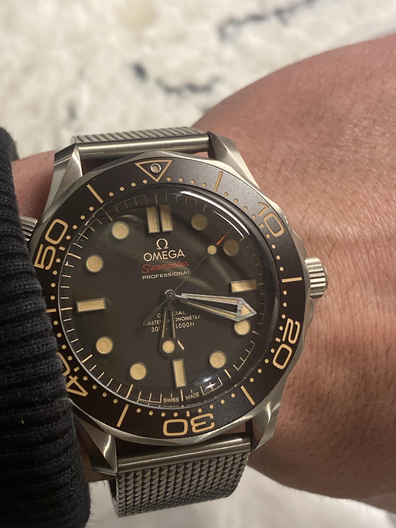 FS or FT: Omega Seamaster "no time to die" with titanium Milanese Mesh bracelet used ...