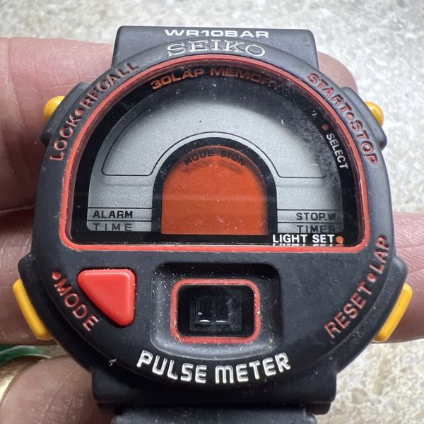 SEIKO Sports Pulse Meter Digital Quartz Watch S240-400C(part Only No ...