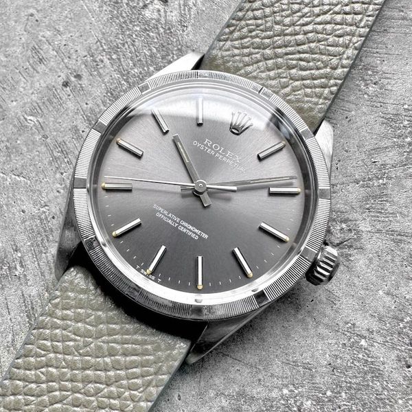 1969 Rolex Oyster Perpetual 1007 – Engine turned bezel - Stunning Grey ...