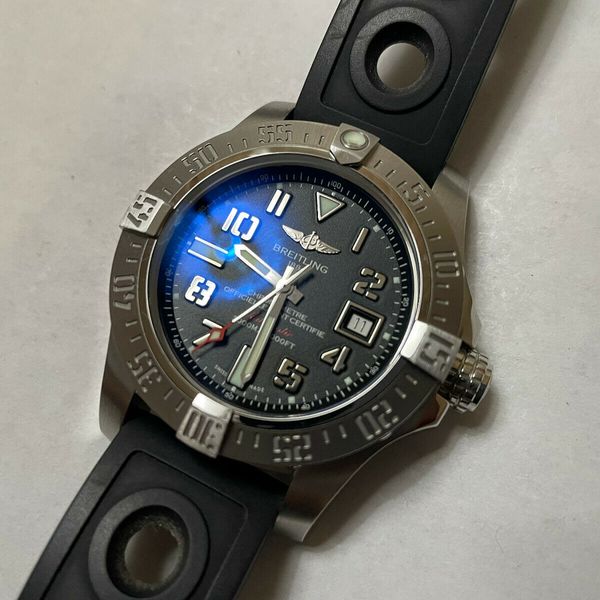 Breitling Avenger II Sea Wolf A17331 Date Automatic Black Dial ...