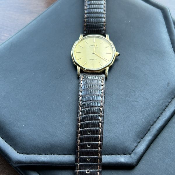 Vintage Seiko Lassale 6020-5849 Men's Tank Quartz Gold Thin Dress Watch RARE!!! | WatchCharts ...