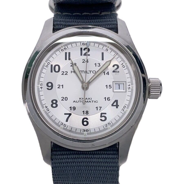 HAMILTON khaki Field H704450 Men's Watche Automatic Silver Dial Used ...
