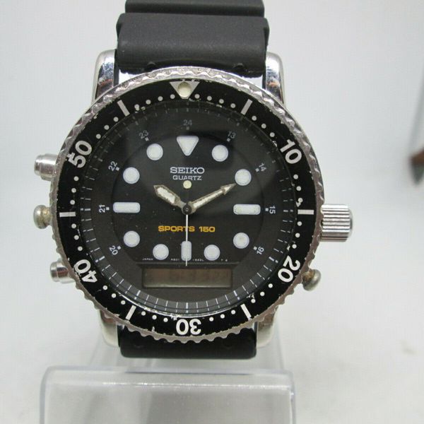 VINTAGE SEIKO SPORTS150 H601-5480 ALARM CHRONO ANA/DIGI QUARTZ MENS DIVER WATCH | WatchCharts ...