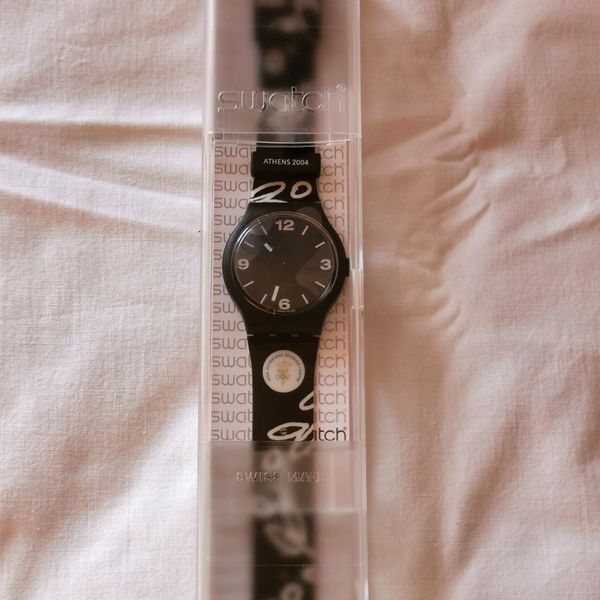 SWATCH MR,BLACKY x Athens 2004 Olympic Games Official Licensed Black ...