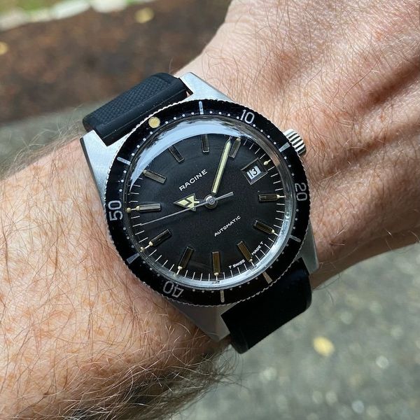 Vintage Racine Gallet automatic skin diver | WatchCharts Marketplace