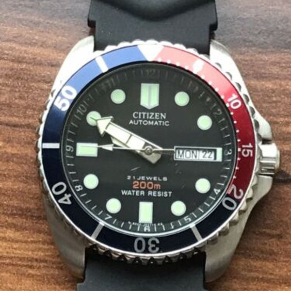 Citizen Promaster NY2300 Pepsi Midsize Automatic Submariner Men's Diver ...