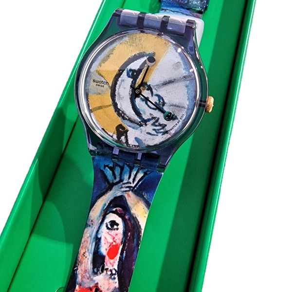 Orologio SWATCH X TATE GALLERY CHAGALL'S BLUE CIRCUS SUOZ365 Marc ...
