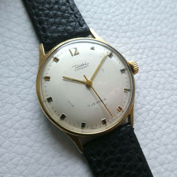 Vintage "Max Bill Desing" DIEHL JUNGHANS Men's dress watch from 1970's ...