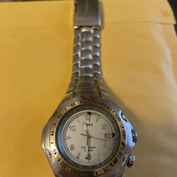 Timex I-control quartz watch WR 50 M Date Alarm Turn Needs Battery ...