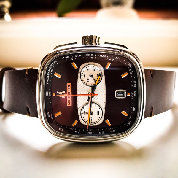 FSOT: Moto Koure MK1 Burgundy Red Seiko VK64 Mecaquartz Racing Rally ...