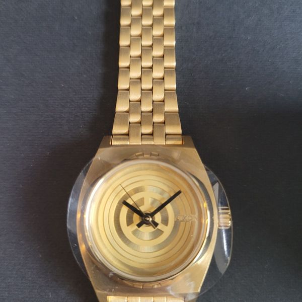 Authentic Nixon Women S A399SW2378 Small Time Teller SW Gold Tone Dial ...