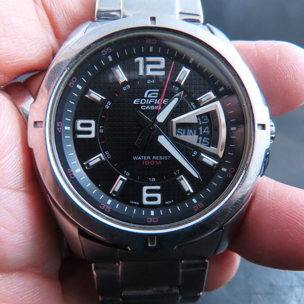 EF-129 Casio Edifice Daydate WR 100M Quartz Men Watch | WatchCharts ...