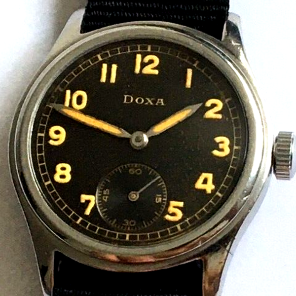 Rare German military watch DOXA DH Wehrmacht in a steel case 1940s ...