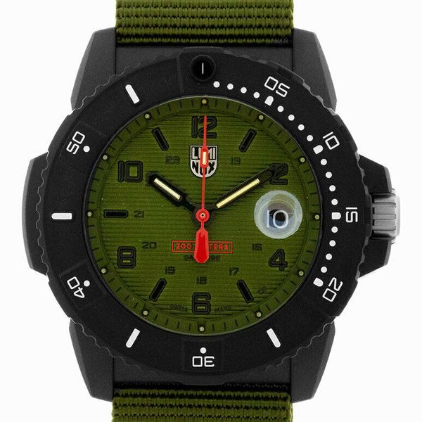 Luminox Navy Seal 45mm Green Dial Green Strap Men's Watch XS.3617.SET ...