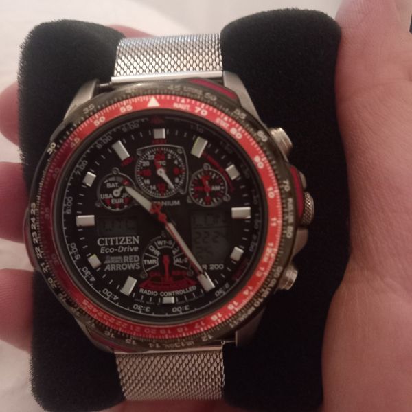Citizen Menâ s Eco-Drive Red Arrows Skyhawk Titanium , citizen red ...