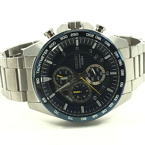 SEIKO Men's Chronograph Motor Sports 100m Blue Dial Watch SSB321P1 ...