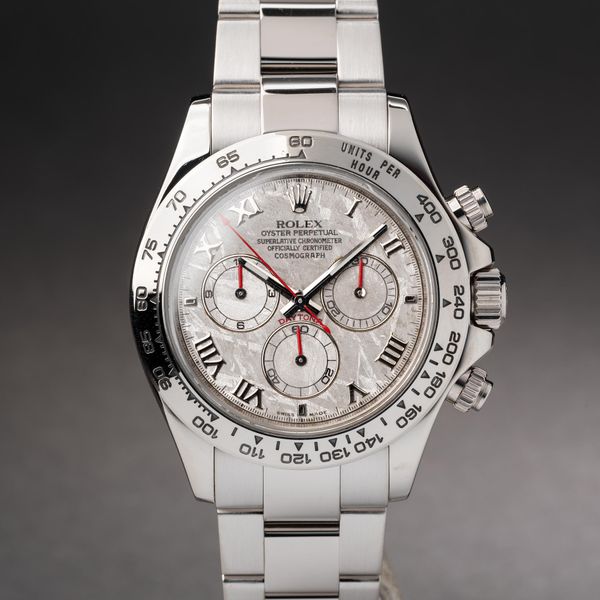 FS: 2006 Rolex 18K WG Daytona 116509 Meteorite Dial with Box and Papers ...