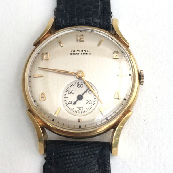 Vintage Men's 18K Gold Glycine Bienne-Geneve Wrist Watch | WatchCharts