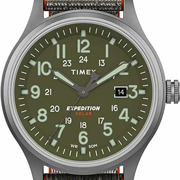 Timex Men's Expedition Scout Solar-Powered 40mm Watch green TW4B18600 ...