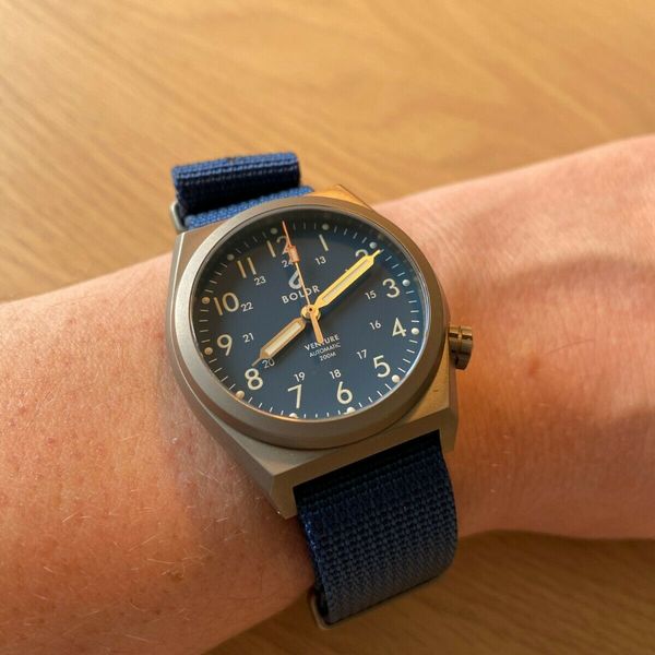 Boldr Venture Titanium Automatic Blue Fieldwatch | WatchCharts Marketplace