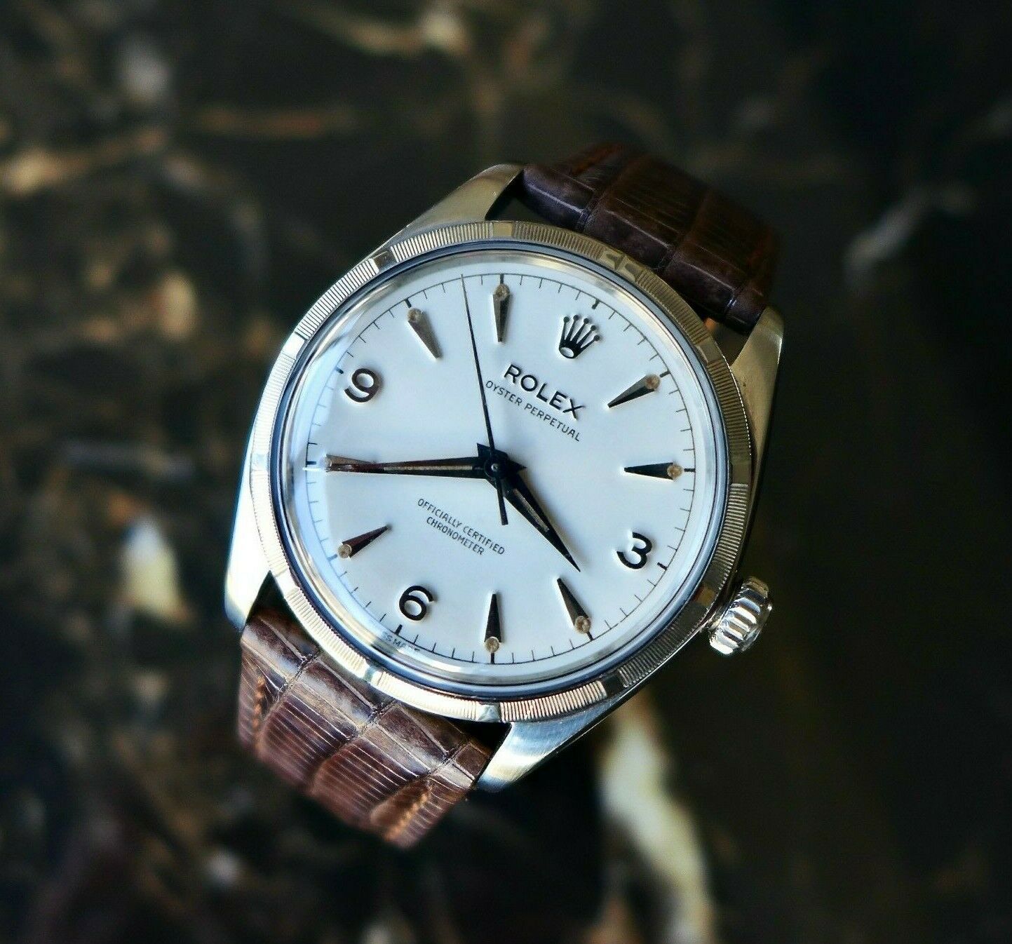 A BEAUTIFUL GENTS VINTAGE 1963 ROLEX OYSTER PERPETUAL IN STAINLESS ...