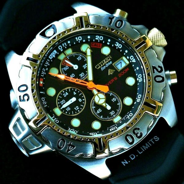 Citizen B471 Promaster Aqualand 200m Depth Sensor Diver's SCUBA ref ...