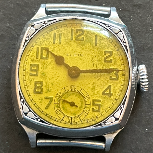 Antique 1930 Elgin Grade 486 Men's Watch Art Deco Parts/Repair 4/0s 7j ...