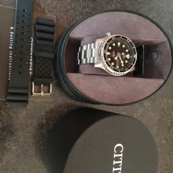 Citizen Promaster 42mm Silver Stainless Steel Case with Black Rubber ...