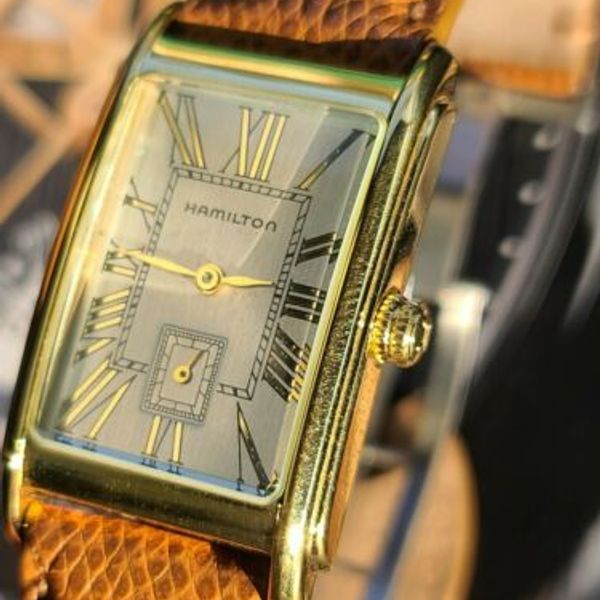 Hamilton 'Ardmore' Men's Watch 6350 Art Deco Roman Numerals Re-Issue ...