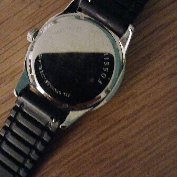 Fossil AM-4202 10 ATM Wristwatch Men's Black/Yellow | WatchCharts ...