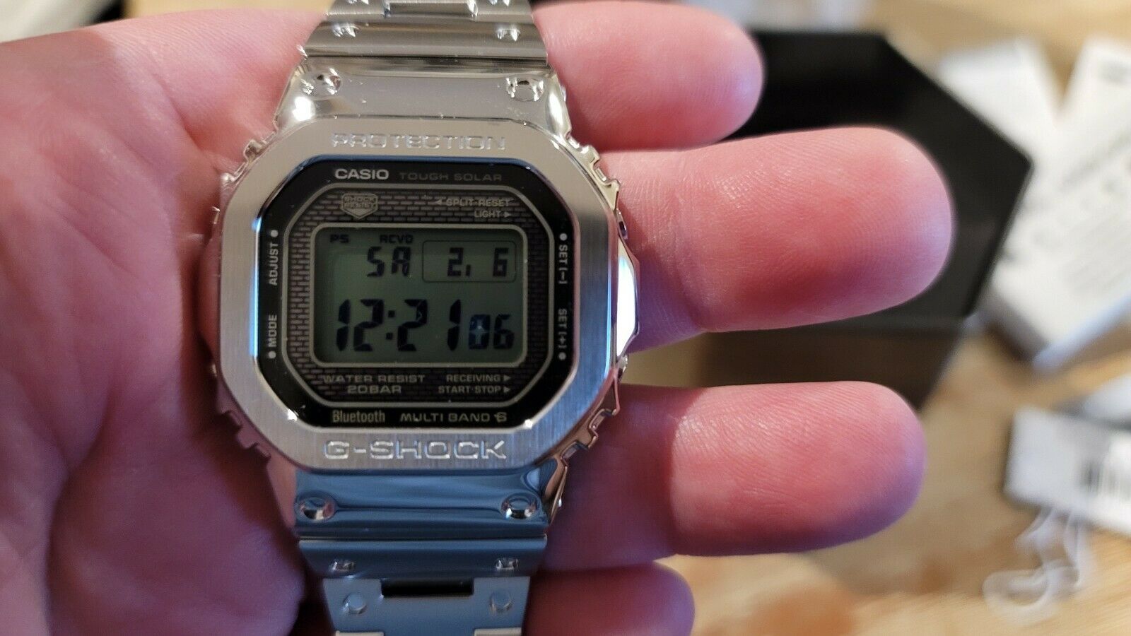 Casio G-Shock GMW-B5000D-1CR Stainless G-Shock square Retro watch | WatchCharts