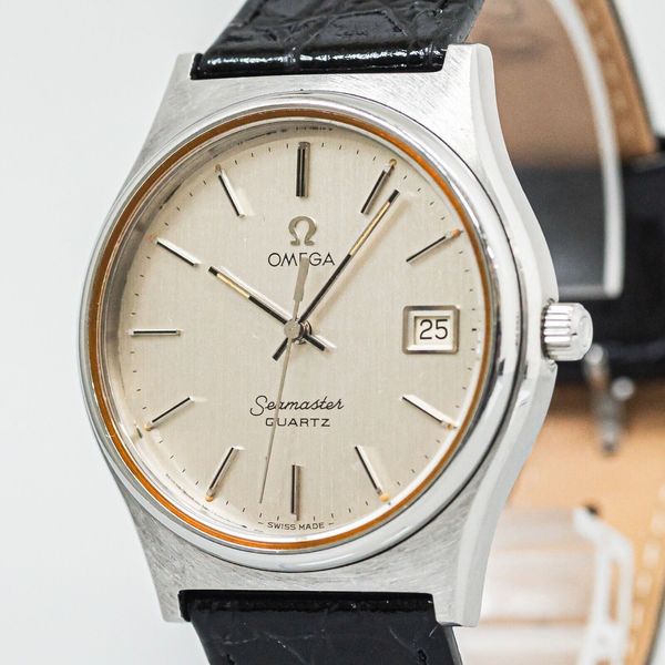 *NEAR MINT* Vintage OMEGA Seamaster Cal.1342 Quartz Silver Dial Men's ...
