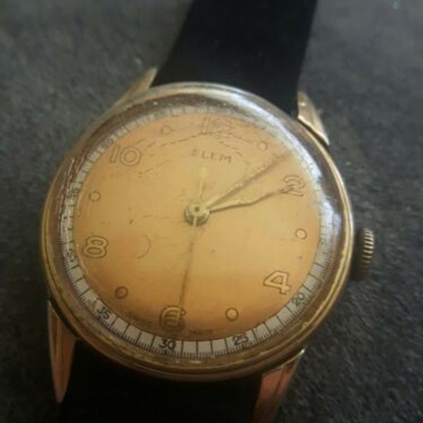 VINTAGE RARE MILEX ELEM SWISS MADE 17 JEWELS MECHANICAL WATCH . WORKING ...