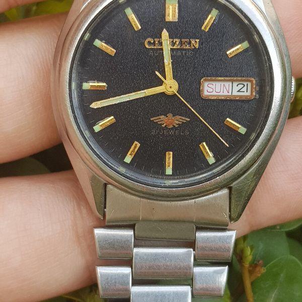 vintage citizen automatic 21 jewels black dial day date from japan Day date | WatchCharts ...