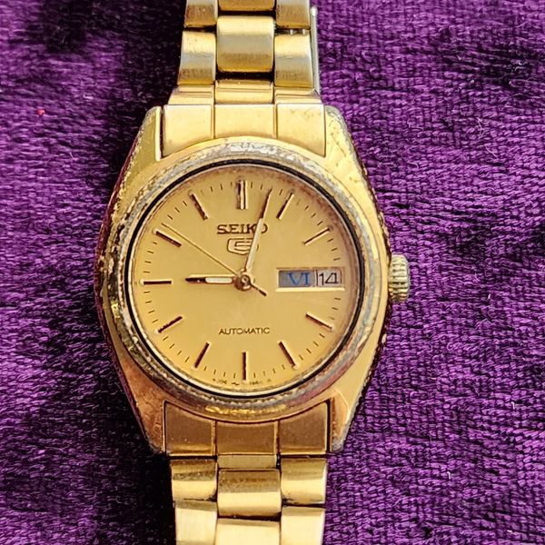 VINTAGE Ladies Gold Tone Seiko Watch 4206-0500 Roman Numerals Month ...