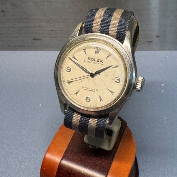RARE 1950's Rolex Oyster Perpetual Ref. 6108 SEMI BUBBLEBACK ...