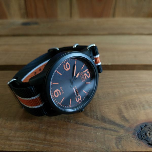 [WTS] Citizen Eco-Drive BM8475-26E Black & Orange Field Watch ...